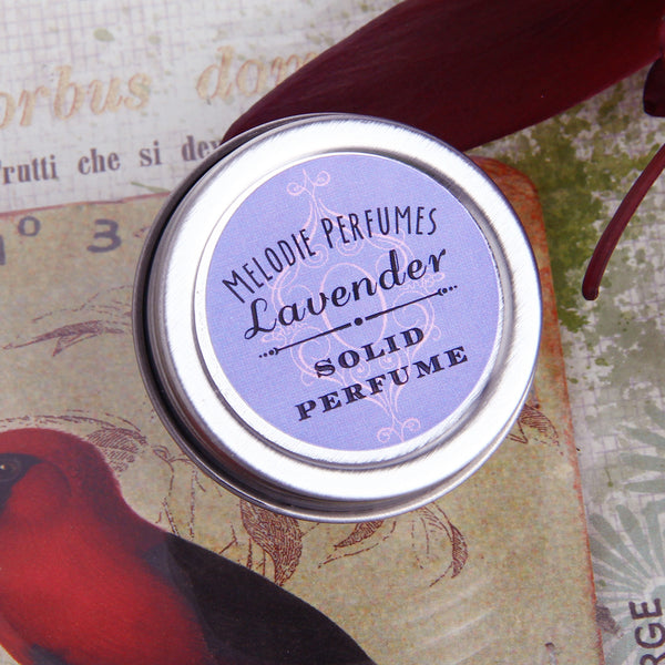 Lavender solid perfume by MelodiePerfumes. Vegan. Essential Oil - theme fragrance